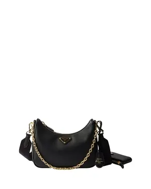 Prada Re-edition 2005 Saffiano Leather Shoulder Bag - Black