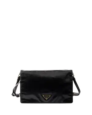 Prada Medium Leather Shoulder Bag - Black