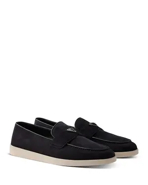 Prada Suede Loafers - Black