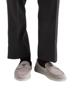 Prada Suede Loafers - Grey