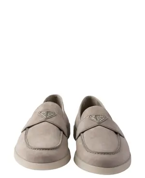 Prada Suede Loafers - Grey