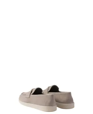 Prada Suede Loafers - Grey