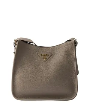 Prada Medium Leather Bag - Grey