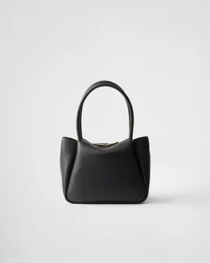 Prada Small Leather Handheld Bag - Black
