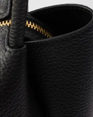 Prada Small Leather Handheld Bag - Black