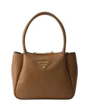 Prada Small Leather Handheld Bag - Brown