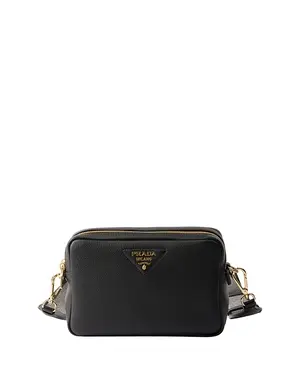 Prada Small Leather Shoulder Bag - Black