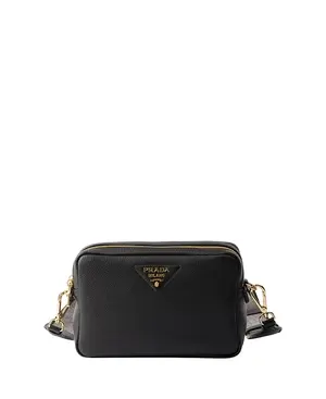 Prada Small Leather Shoulder Bag - Black