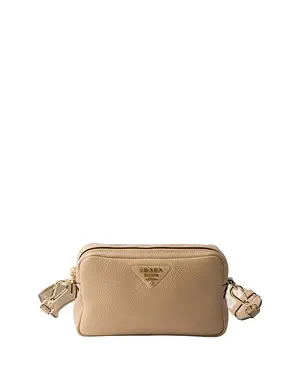 Prada Small Leather Shoulder Bag - Neutral