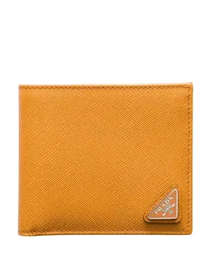 Prada Saffiano Leather Wallet Orange