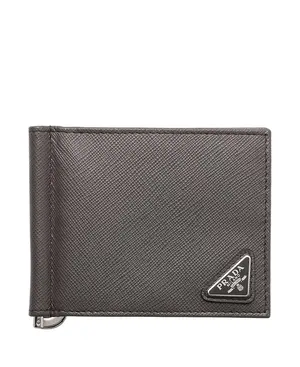 Prada Saffiano Leather Wallet - Grey