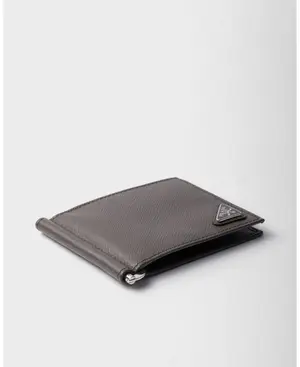 Prada Saffiano Leather Wallet - Grey