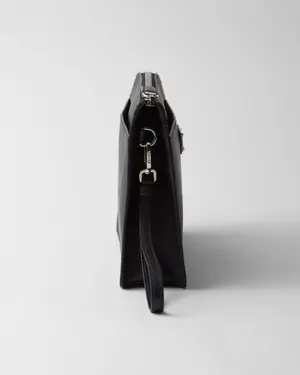 Prada Saffiano Leather Pouch - Black