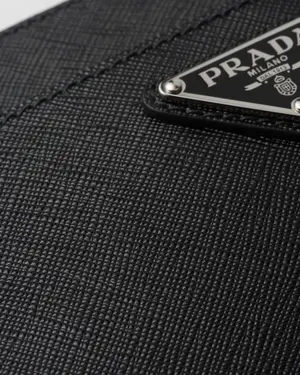 Prada Saffiano Leather Pouch - Black