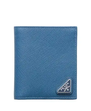 Prada Saffiano Leather Wallet Blue