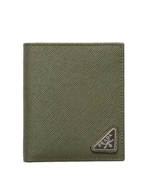 Prada Saffiano Leather Wallet Green