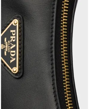 Prada Arque Mini Leather Shoulder Bag - Black