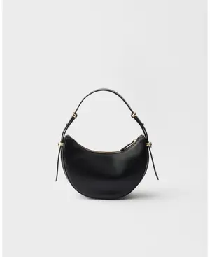 Prada Arque Mini Leather Shoulder Bag - Black