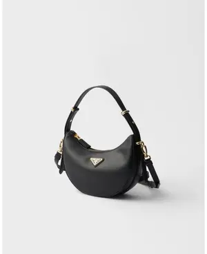 Prada Arque Mini Leather Shoulder Bag - Black