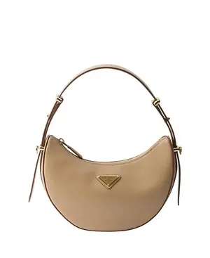 Prada Arque Mini Leather Shoulder Bag - Neutral
