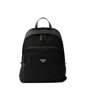 Prada Re-nylon And Saffiano Leather Backpack - Black