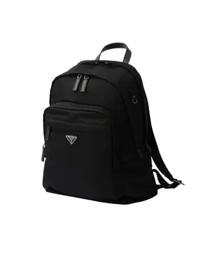 Prada Re-nylon And Saffiano Leather Backpack - Black