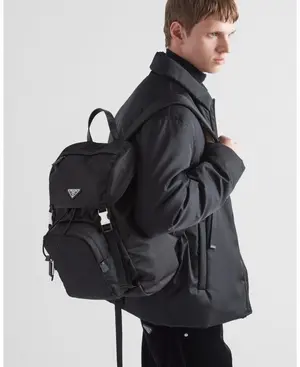Prada Re-nylon And Saffiano Leather Backpack