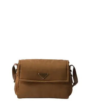 Prada Traveller Medium Padded Re-nylon Bag - Brown