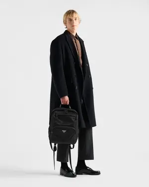 Prada Re-nylon And Saffiano Leather Backpack - Black
