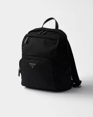 Prada Re-nylon And Saffiano Leather Backpack - Black