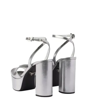 Prada Platform Sandals - Silver