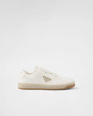 Prada Downtown Nappa Leather Sneakers - Ivory