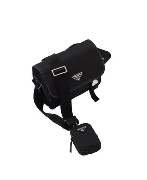 Prada Re-nylon And Saffiano Leather Shoulder Bag
