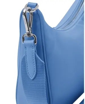 Prada Re-edition 2005 Re-nylon Bag With Saffiano Mini Bag - Light Blue