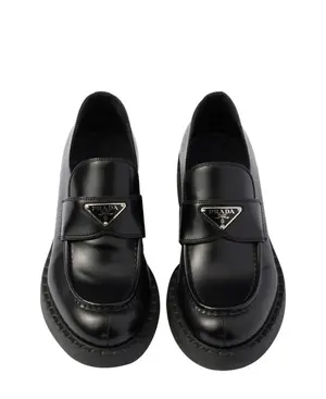 Prada Brushed Leather Loafers