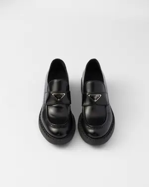 Prada Brushed Leather Loafers