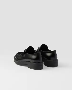 Prada Brushed Leather Loafers