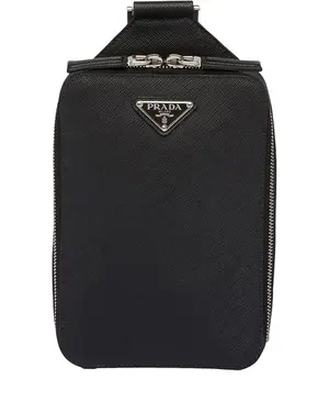Prada Brique Saffiano Leather Bag - Black