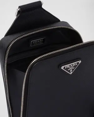 Prada Brique Saffiano Leather Bag - Black