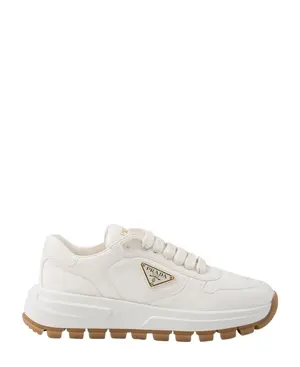 Prada Prax 01 Leather Sneakers - Ivory