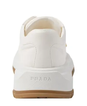 Prada Prax 01 Leather Sneakers - Ivory
