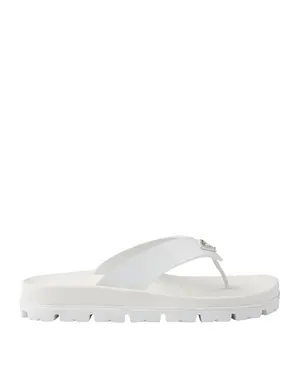 Prada Rubber Thong Sandals - White
