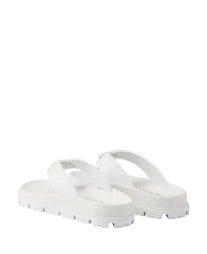Prada Rubber Thong Sandals - White