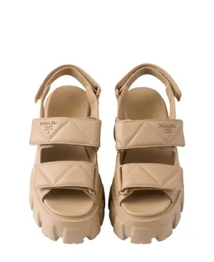 Prada Monolith Nappa Leather Sandals