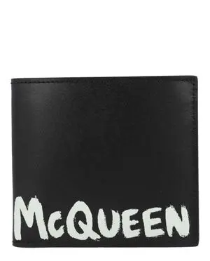 Alexander McQueen Graffiti Logo Bifold Wallet - Black/white