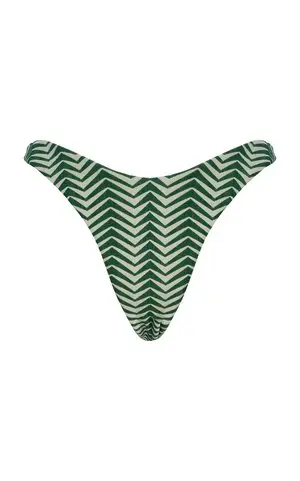 ZULU & ZEPHYR Zig-zag Curve Bikini Brief - Green