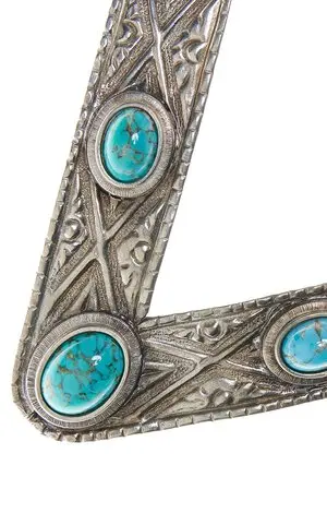BEN-AMUN Turquoise Pendant Necklace - Silver