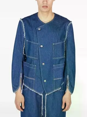 SULVAM Asymmetrical Denim Jacket