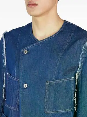 SULVAM Asymmetrical Denim Jacket