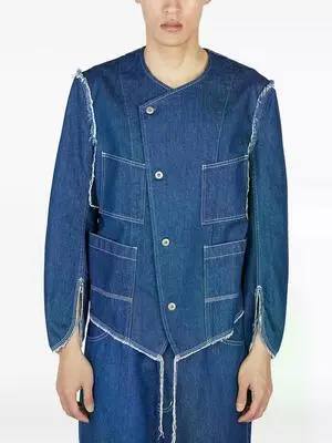 SULVAM Asymmetrical Denim Jacket